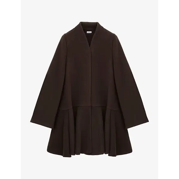 Loewe Short Collarless Wool-cashmere Coat