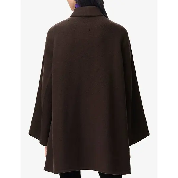 Loewe Short Collarless Wool-cashmere Coat