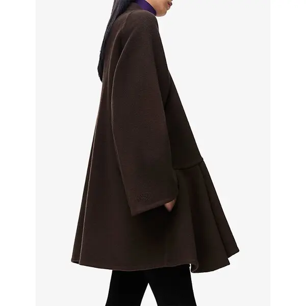 Loewe Short Collarless Wool-cashmere Coat