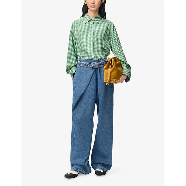 Loewe Draped Belted Denim Jeans