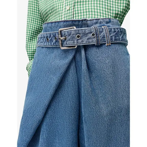Loewe Draped Belted Denim Jeans