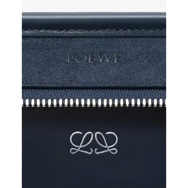 Loewe Amazona 180 Small Suede Top-handle Bag - Deep Navy