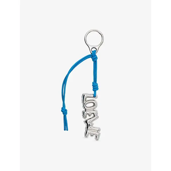 Loewe Blown Inflated Logo Brass Bag Charm - Silver