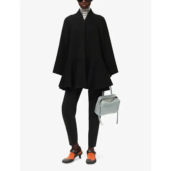 Loewe Short Collarless Wool-cashmere Coat