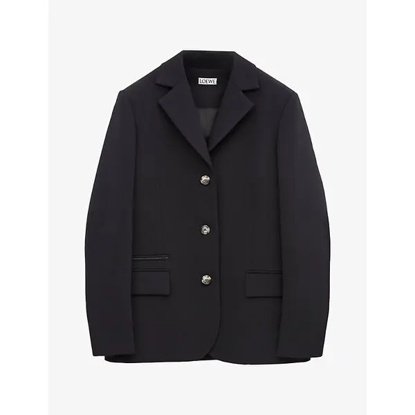 Loewe Single-breasted Wool-blend Blazer