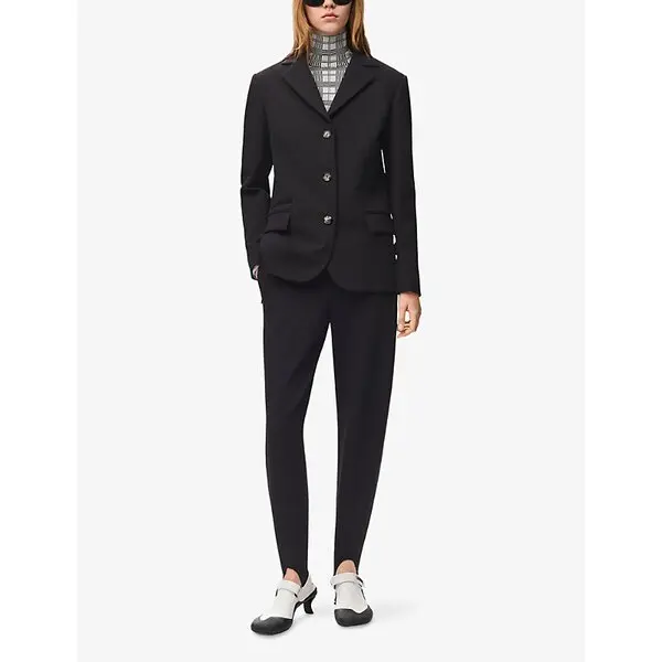 Loewe Single-breasted Wool-blend Blazer