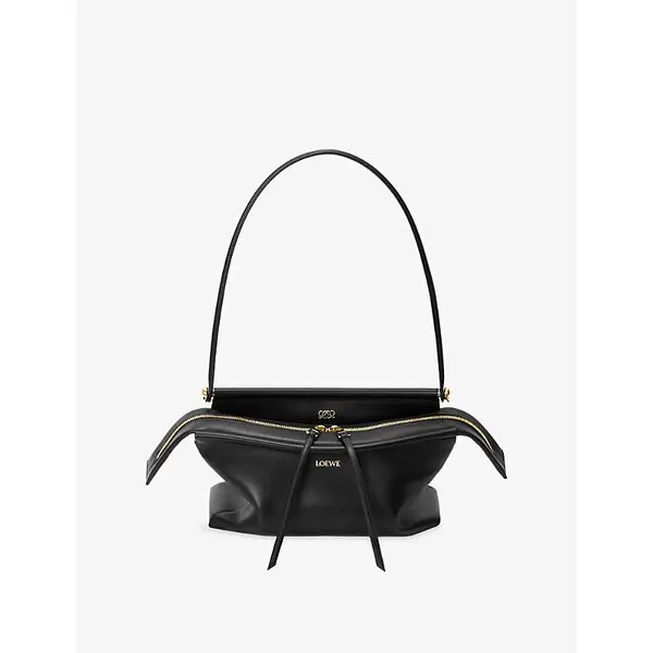 Loewe Whisker Small Leather Shoulder Bag - Black