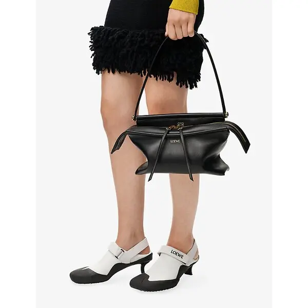 Loewe Whisker Small Leather Shoulder Bag - Black