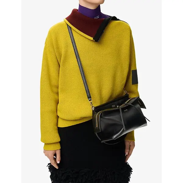 Loewe Whisker Small Leather Shoulder Bag - Black