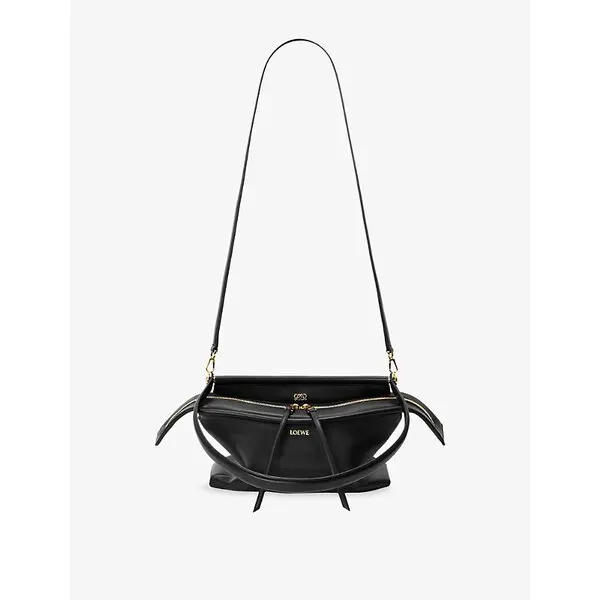 Loewe Whisker Small Leather Shoulder Bag - Black