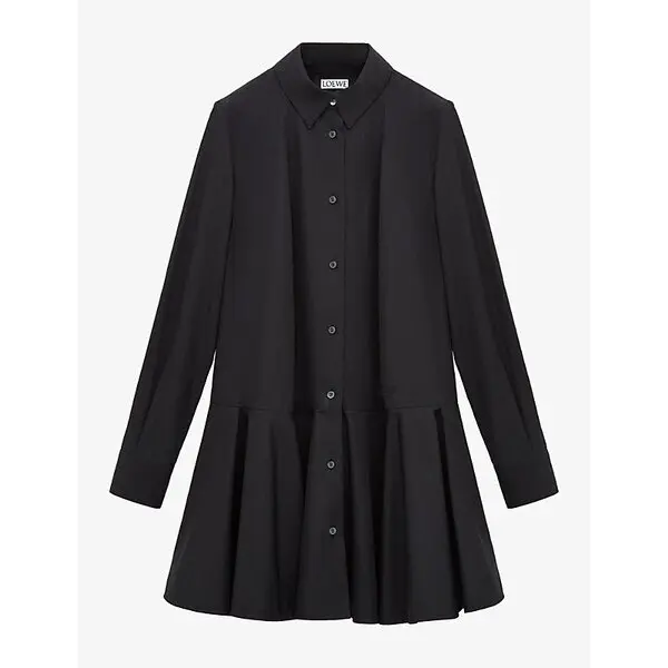 Loewe Peplum Cotton Shirt Dress