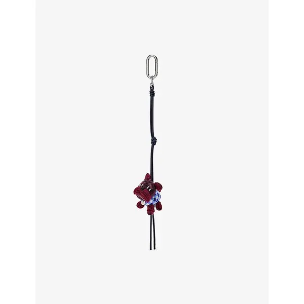 Loewe X Cosima Von Bonin Bulldog Wool And Cotton-blend Bag Charm - Multicolor