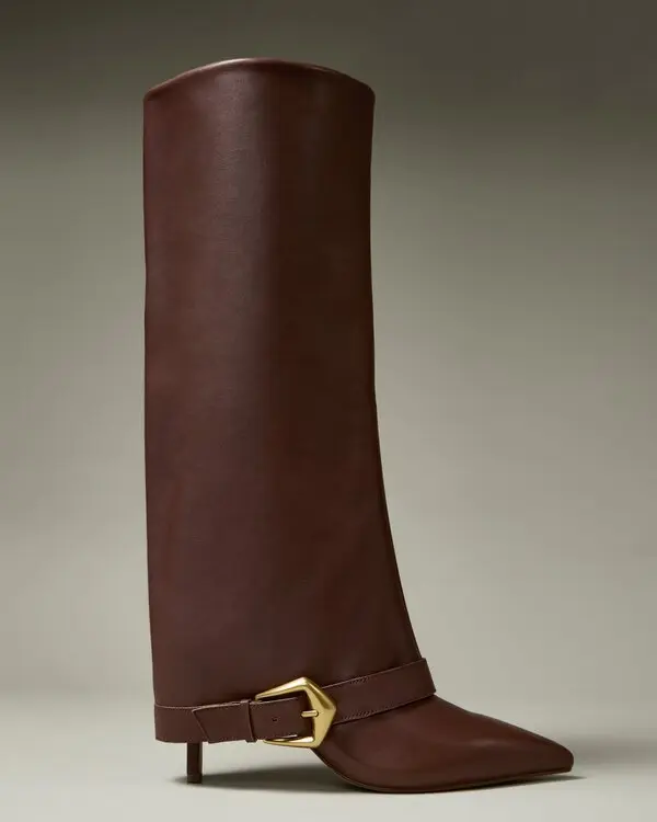 Vince Camuto Margee Cuff Knee High Boot - Java Leather