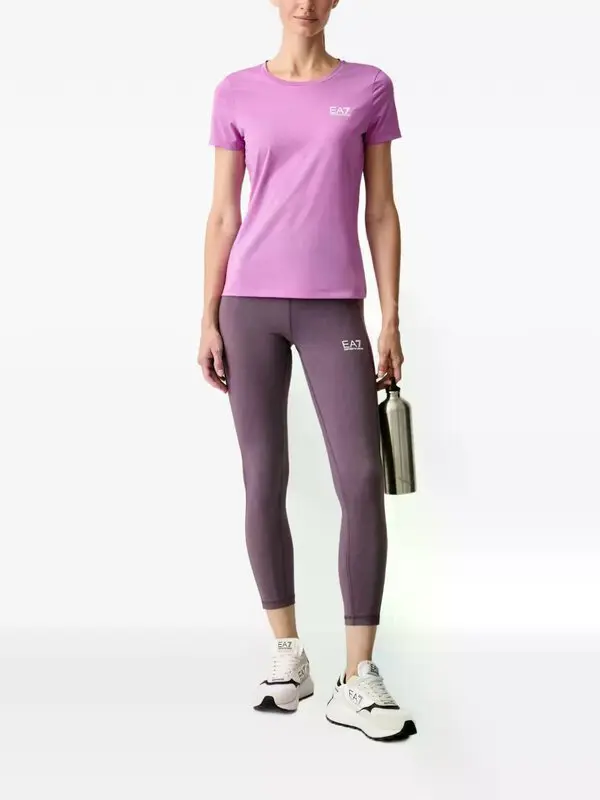 EA7 Vigor7 Logo-print Short-sleeve T-shirt - Pink