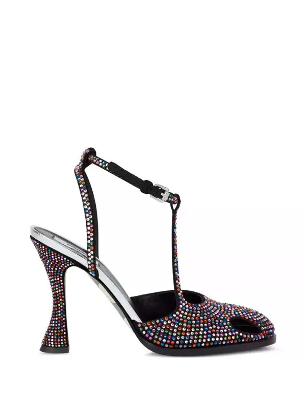 Moschino Crystal-embellished T-bar Pumps