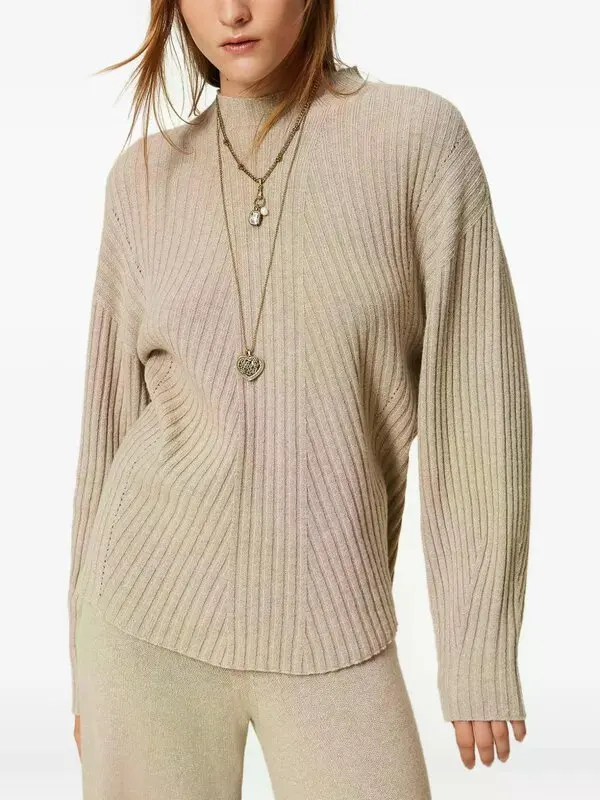 TWINSET Wool-blend Jumper With Lurex - Neutrals