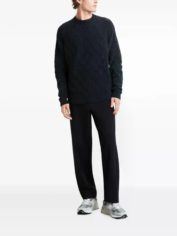 RRD Diamond-knit Raglan-sleeve Sweater