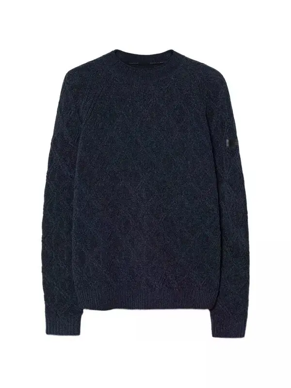 RRD Diamond-knit Raglan-sleeve Sweater