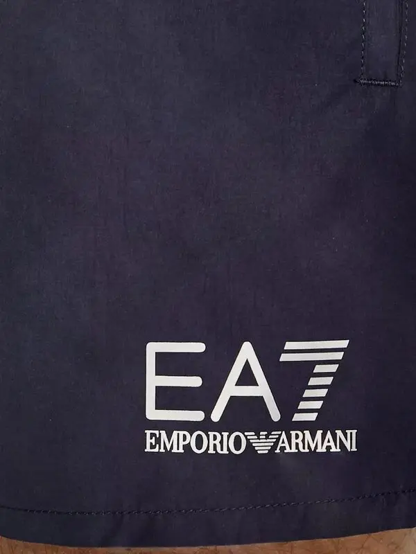 EA7 Logo-print Swim Shorts