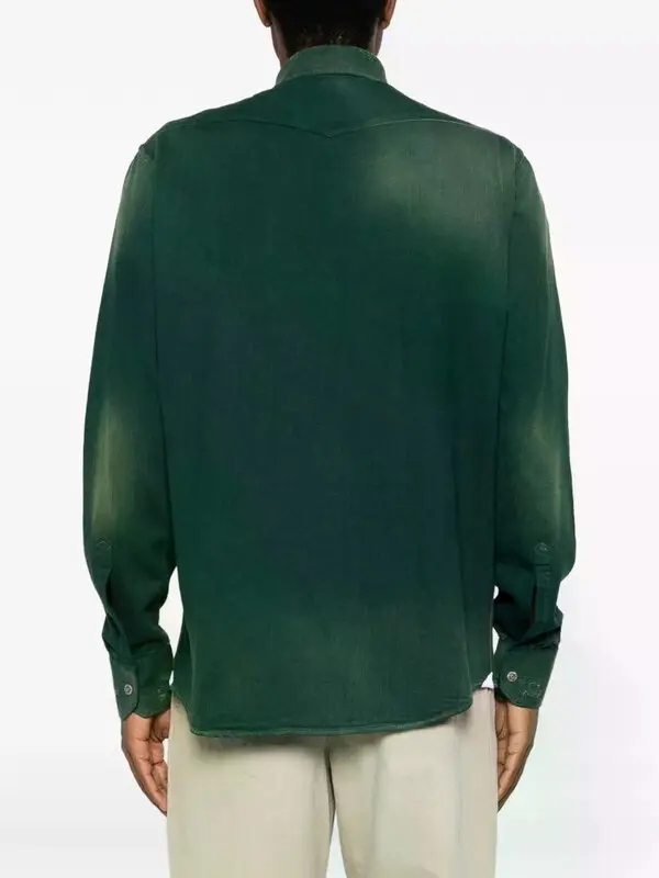 SARTORIO NAPOLI Faded-effect Western-yoke Shirt