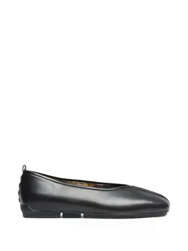 Ash Breeze Fur-lining Studded Leather Ballet Flats