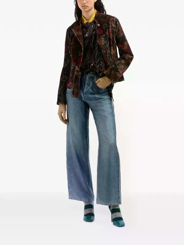 PIERRE-LOUIS MASCIA Aloe Faux-denim Silk Trousers