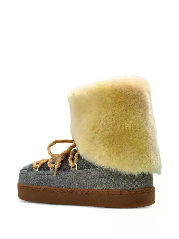Inuikii Shearling-trim Denim Snow Boots