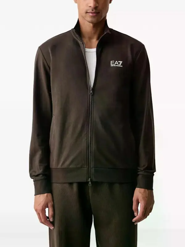 EA7 Logo-print Zip-up Sweatshirt