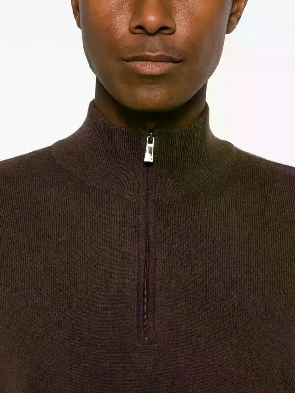 DELLA CIANA Quarter-zip Knit Sweater