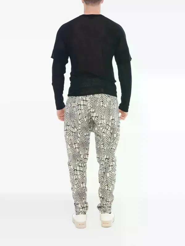 TESSITURA Check-pattern Low-crotch Trousers