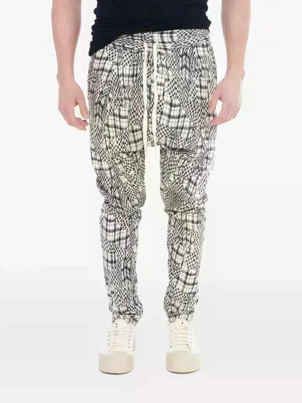 TESSITURA Check-pattern Low-crotch Trousers