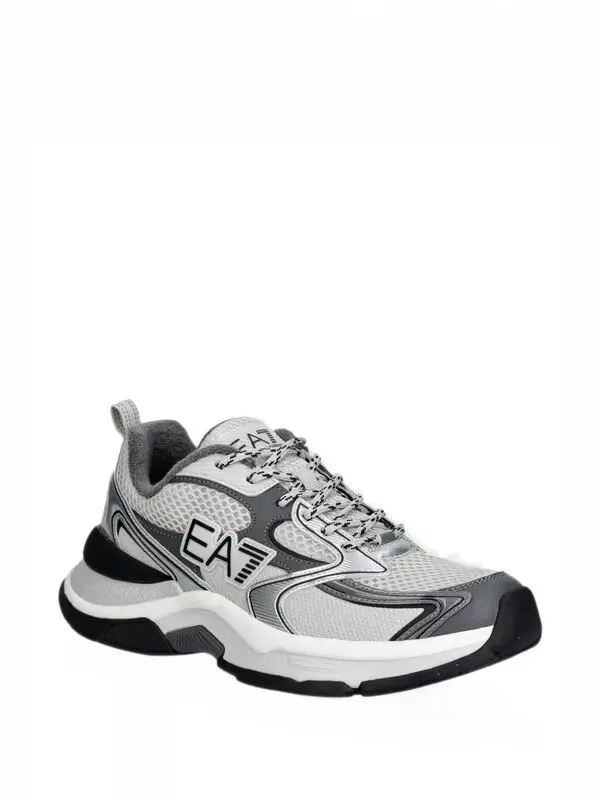 EA7 Mesh-panelled Logo-print Sneakers