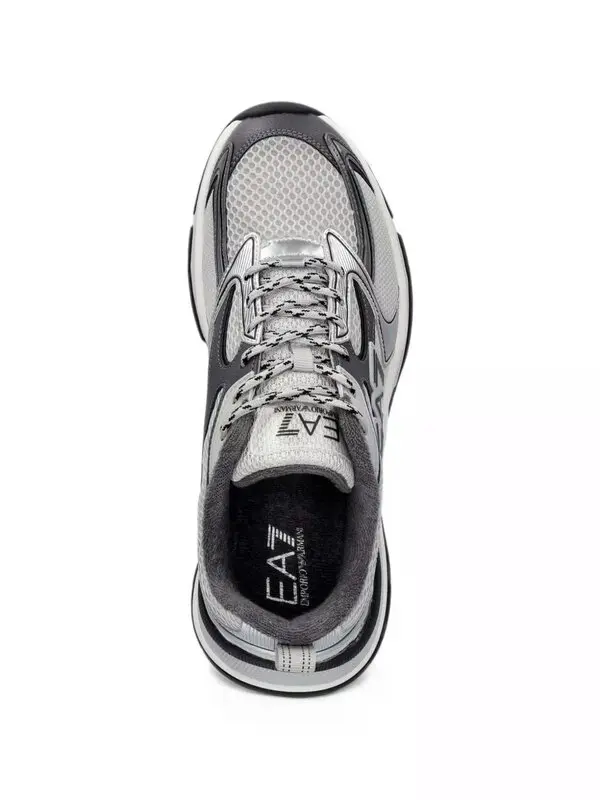 EA7 Mesh-panelled Logo-print Sneakers