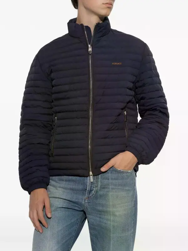 Versace Logo-embroidered Puffer Jacket