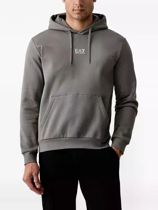 EA7 Logo-print Drawstring Hoodie