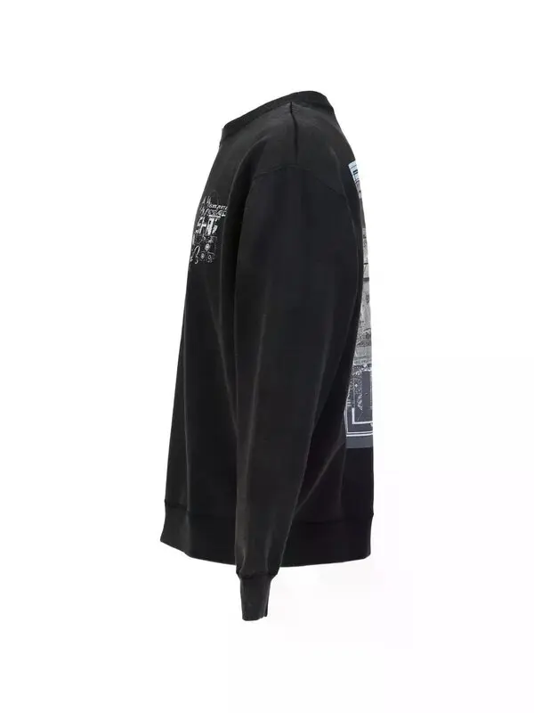 SHT Graphic-print Washed Sweatshirt