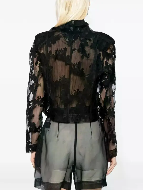 TESSITURA Roses Organza Cropped Jacket