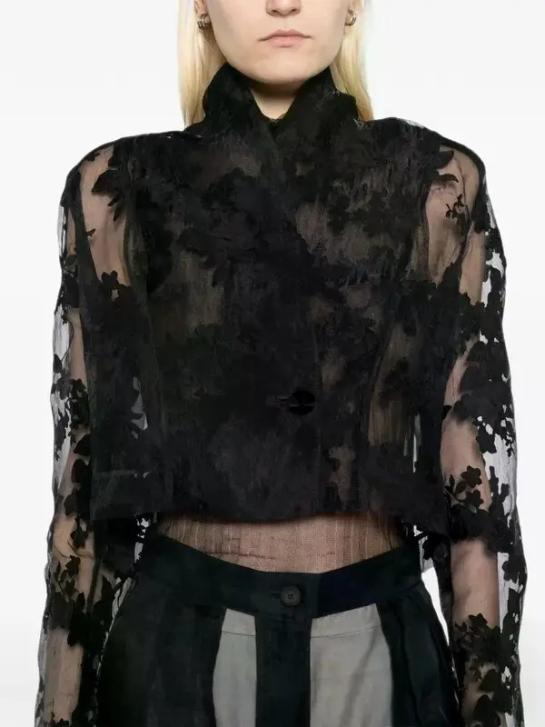 TESSITURA Roses Organza Cropped Jacket