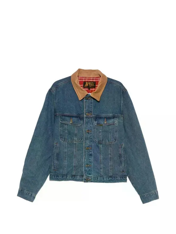 ONE OF THESE DAYS Corduroy-collar Denim Jacket