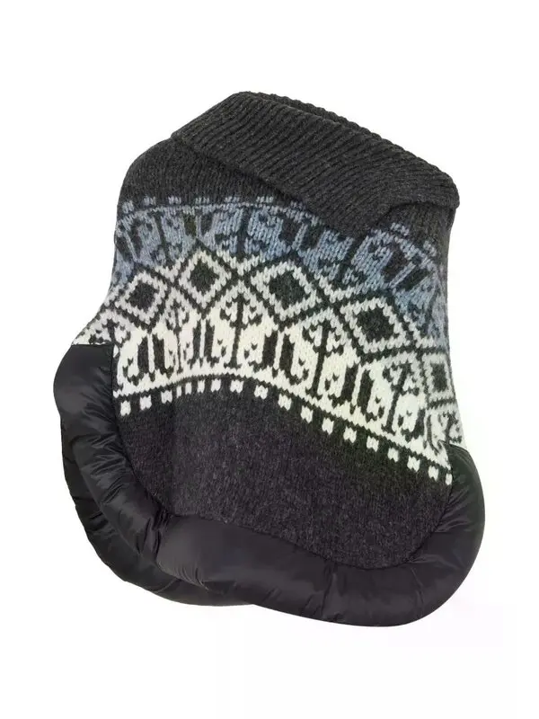 MOORER Capuaalw Knit Padded-trim Poncho