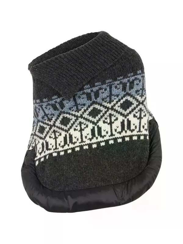 MOORER Capuaalw Knit Padded-trim Poncho