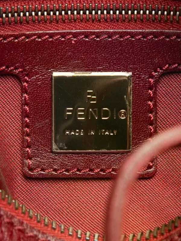 Fendi 2000-2010 Zucchino Canvas Barrel Handbag