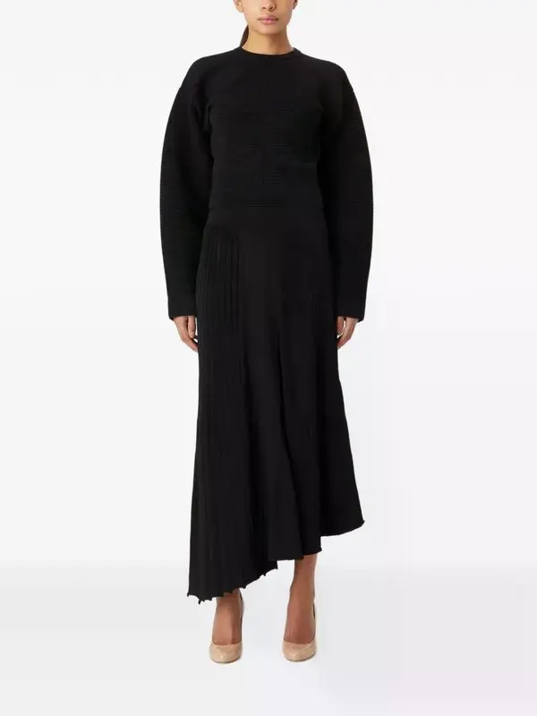 Gauge81 Adra Asymmetric Pleated Maxi Skirt