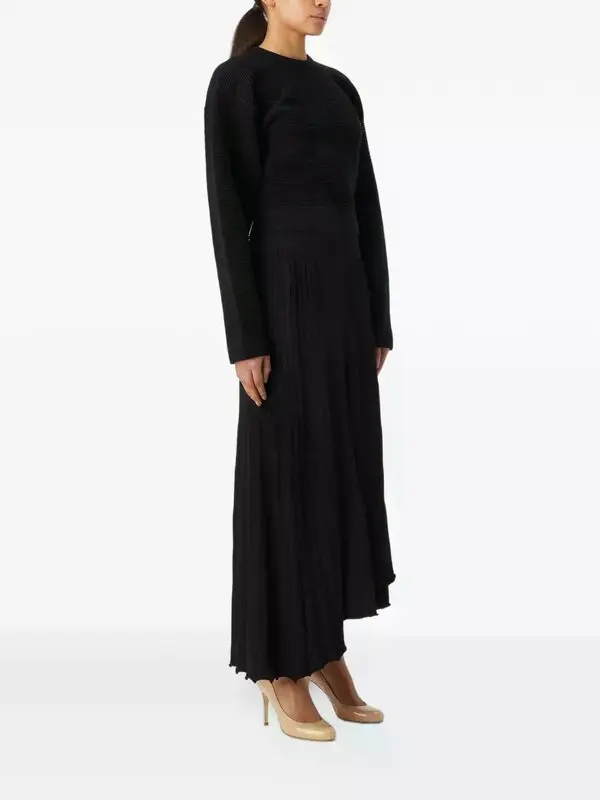 Gauge81 Adra Asymmetric Pleated Maxi Skirt