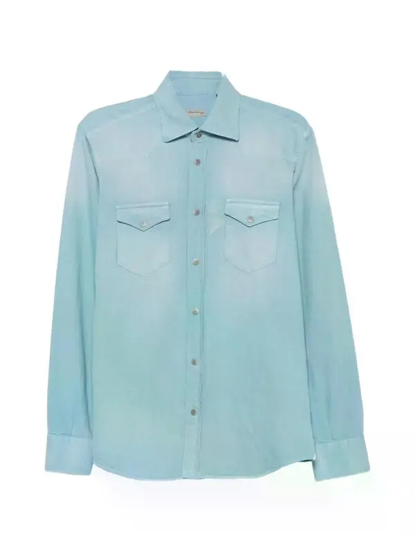 SARTORIO NAPOLI Faded-effect Western-yoke Shirt