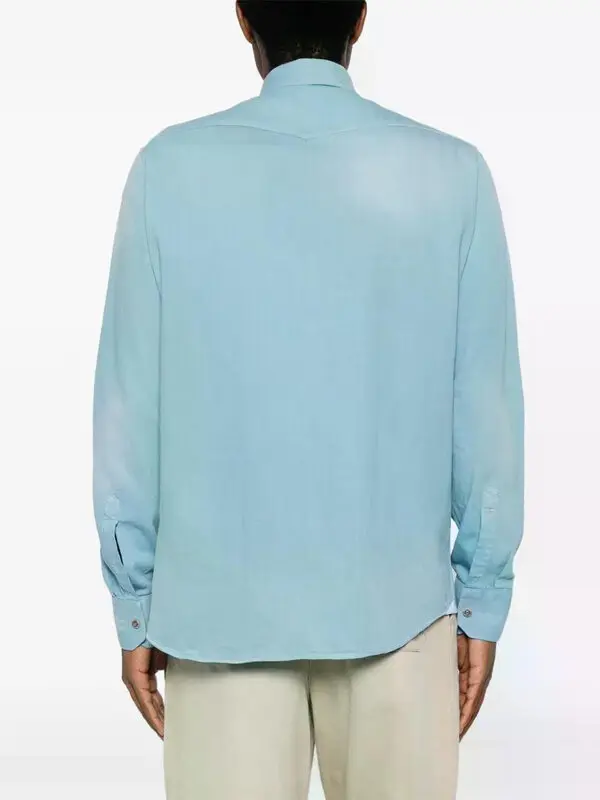 SARTORIO NAPOLI Faded-effect Western-yoke Shirt