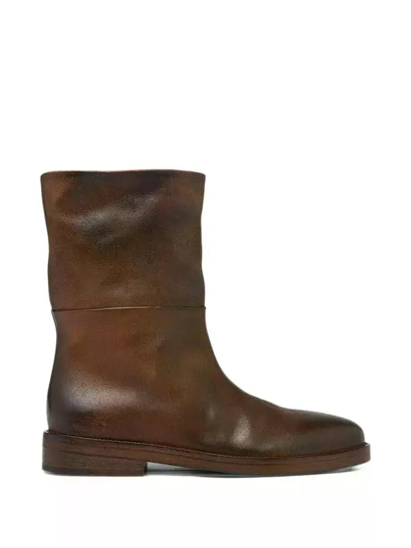 Marsèll Tubetto Burnished-effect Leather Boots