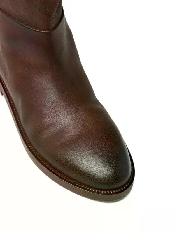 Marsèll Tubetto Burnished-effect Leather Boots