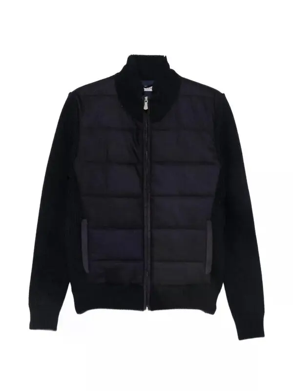 FILERIA Padded-panel Ribbed-knit Jacket
