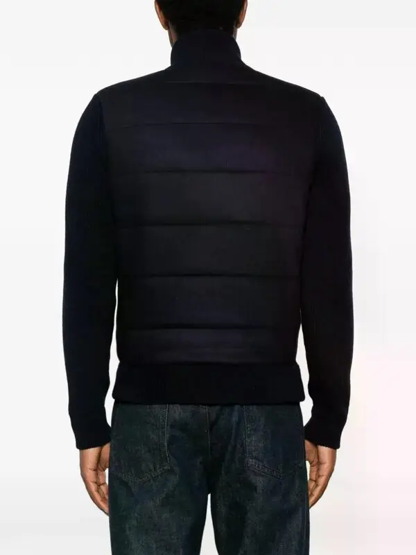 FILERIA Padded-panel Ribbed-knit Jacket